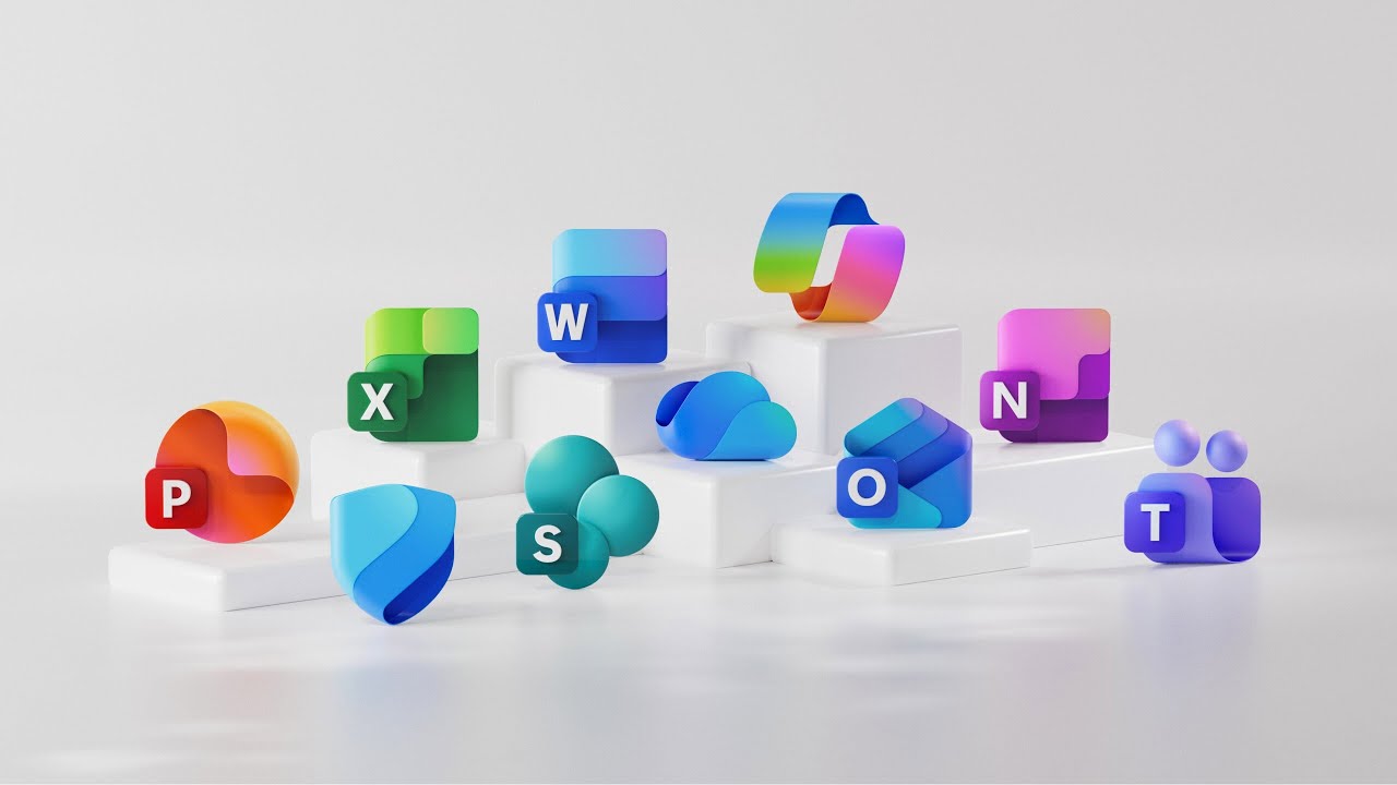 New Microsoft 365 Icons (4K 60FPS)