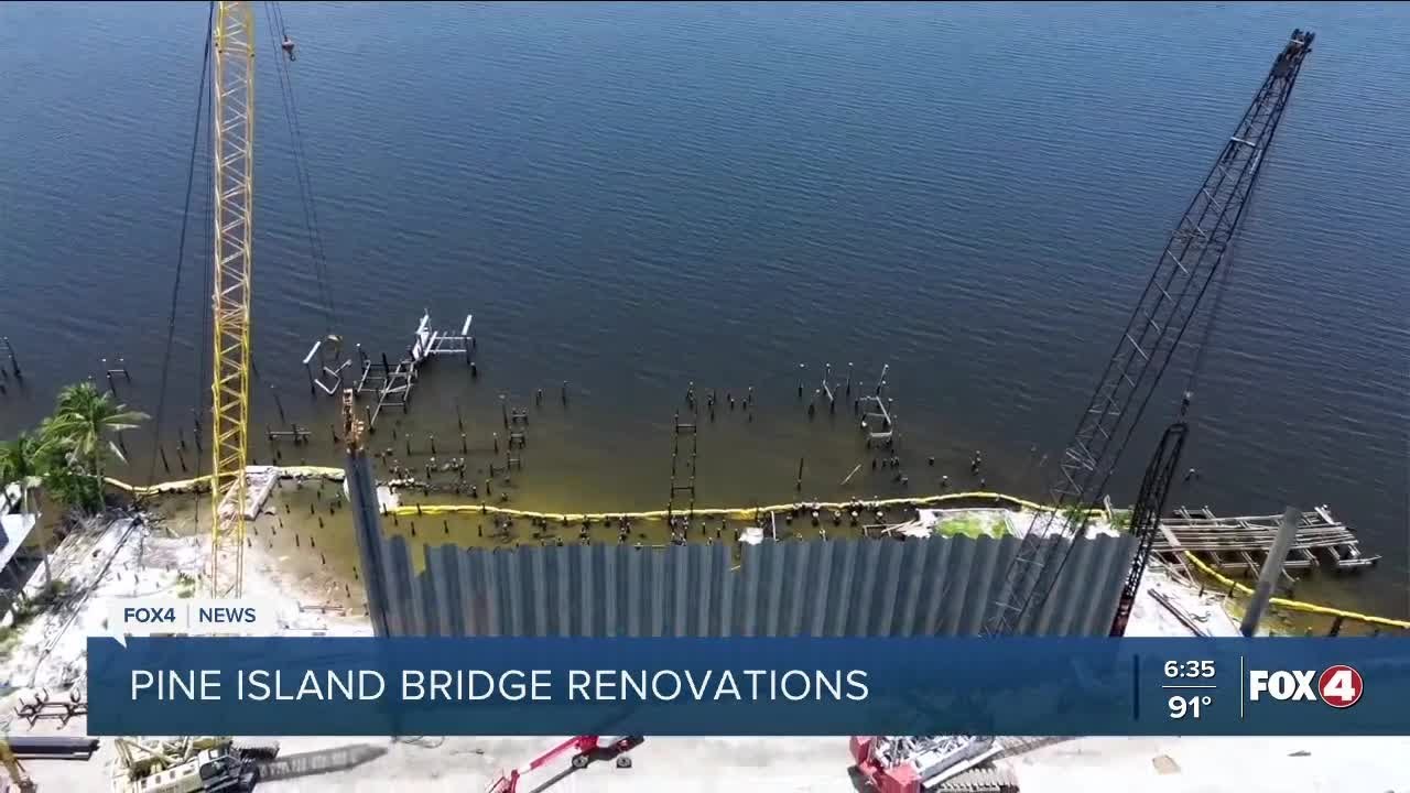 FDOT continues to install sheet piling along Pine Island Causeway
