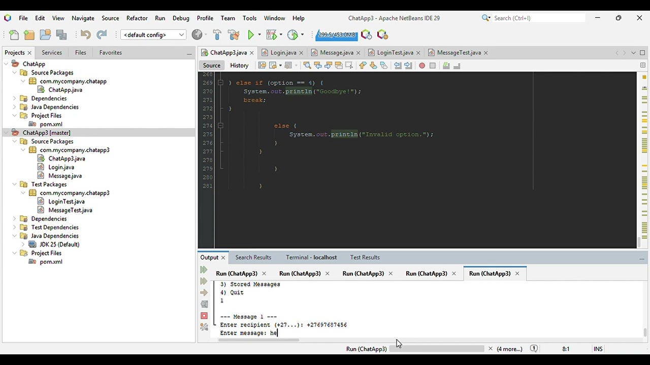 Java programming assignment called ChatApp3