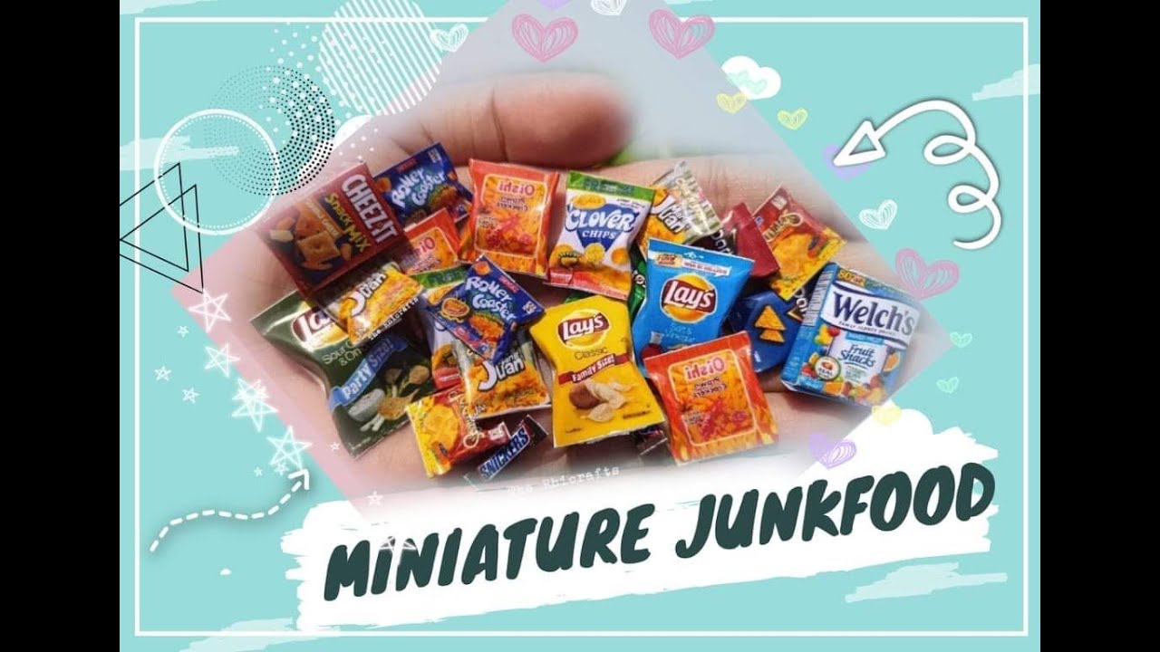Diy Miniature printable junkfood