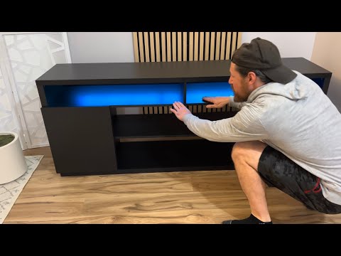 68-Inch LED TV Stand w/ Adjustable Shelves for 75-Inch TVs - Modern Entertainment Center Upgrade!