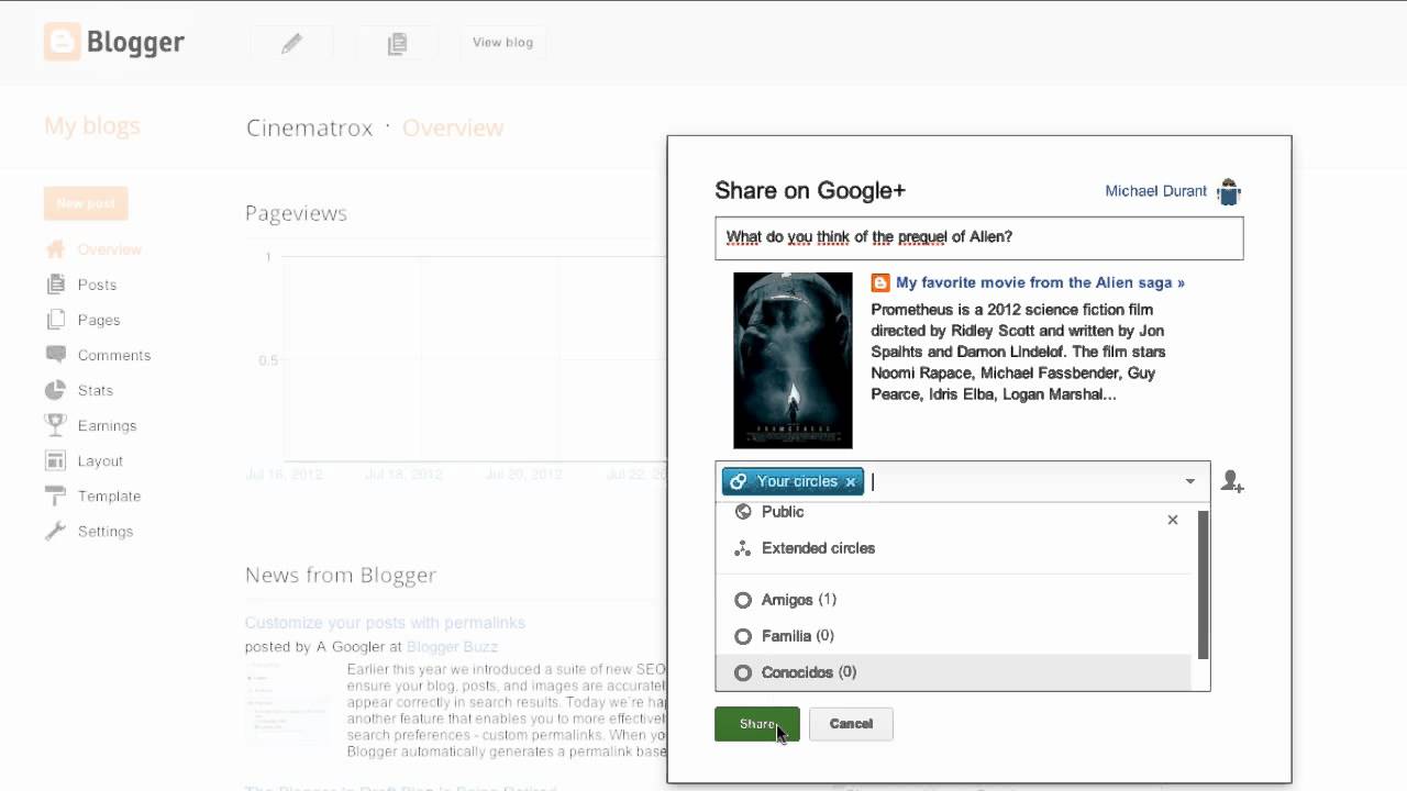 Connect your blog to Google+ (subtitles)