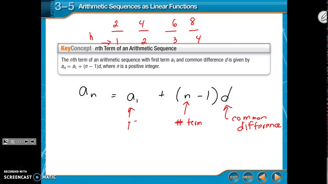 3.5 - Arithmetic Sequences as Linear Functions