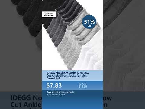 IDEGG No Show Socks Men Low Cut Ankle Short Socks for Men Casual Ath