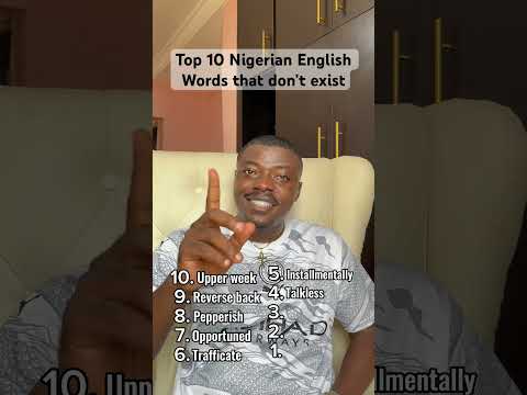 Nigerian English words that don’t exist