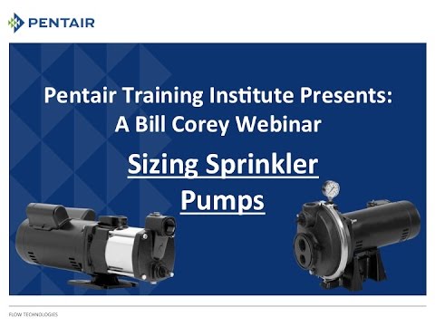 Sizing Sprinkler Pumps