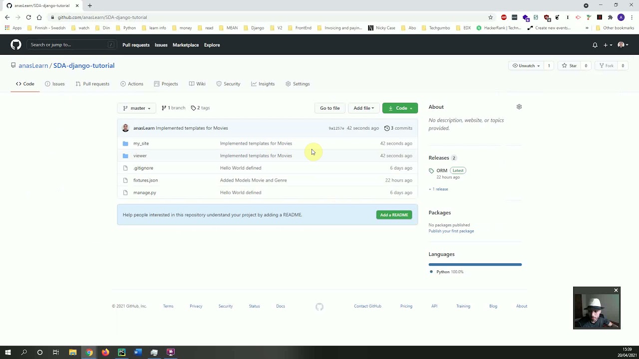 Python Django Tutorial: 10 - Git Templates