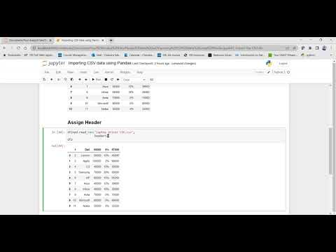 How to import csv in Jupyter Notebook | Python for data analytics | how to use pandas