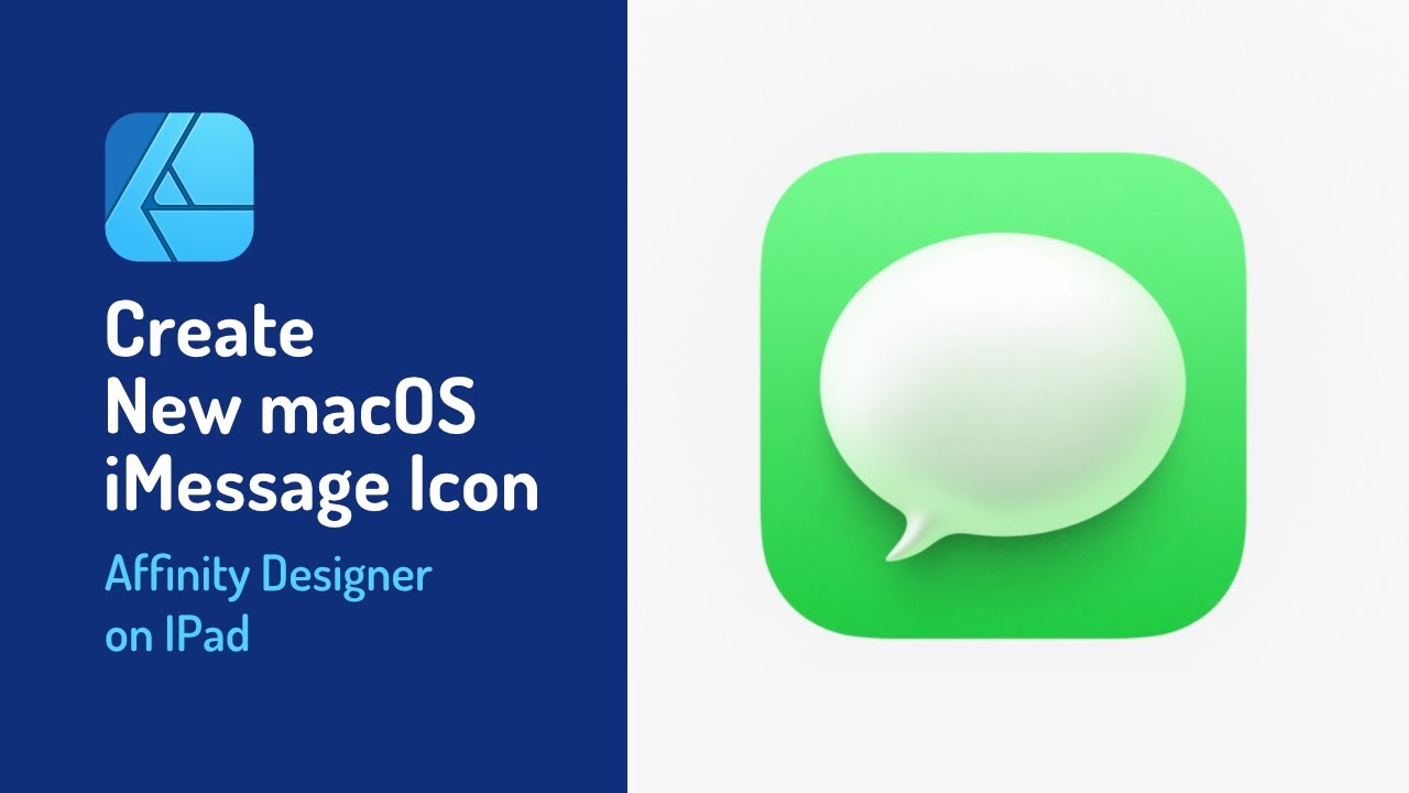 How to Create New macOS Message App Icon in Easy Way - Affinity Designer iPad Tutorial