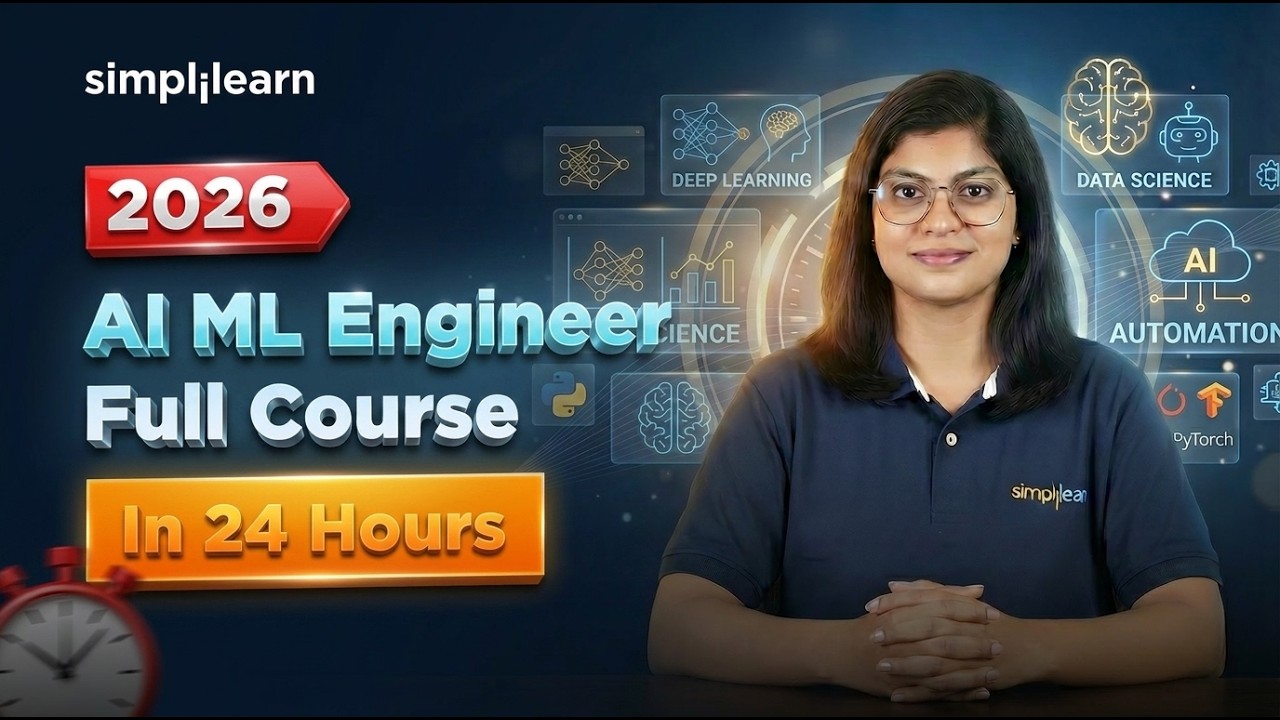 AI Machine Learning Engineer Full Course 2026 | AI And Machine Learning Tutorial | Simplilearn