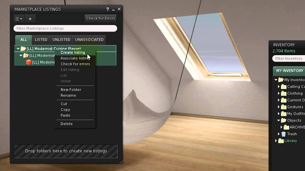 Second Life Viewer-Managed Marketplace: Pt. 2 - Creating a New Listing