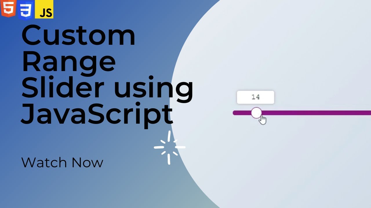 custom range slider using #HTML #CSS and #JavaScript | Watch Now