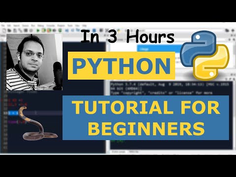 Python Tutorial For absolute Beginners Course in 3 Hours : Hands - on Python