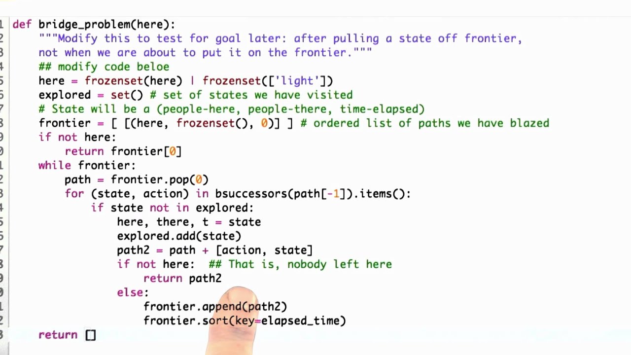 Modify Code - Design of Computer Programs