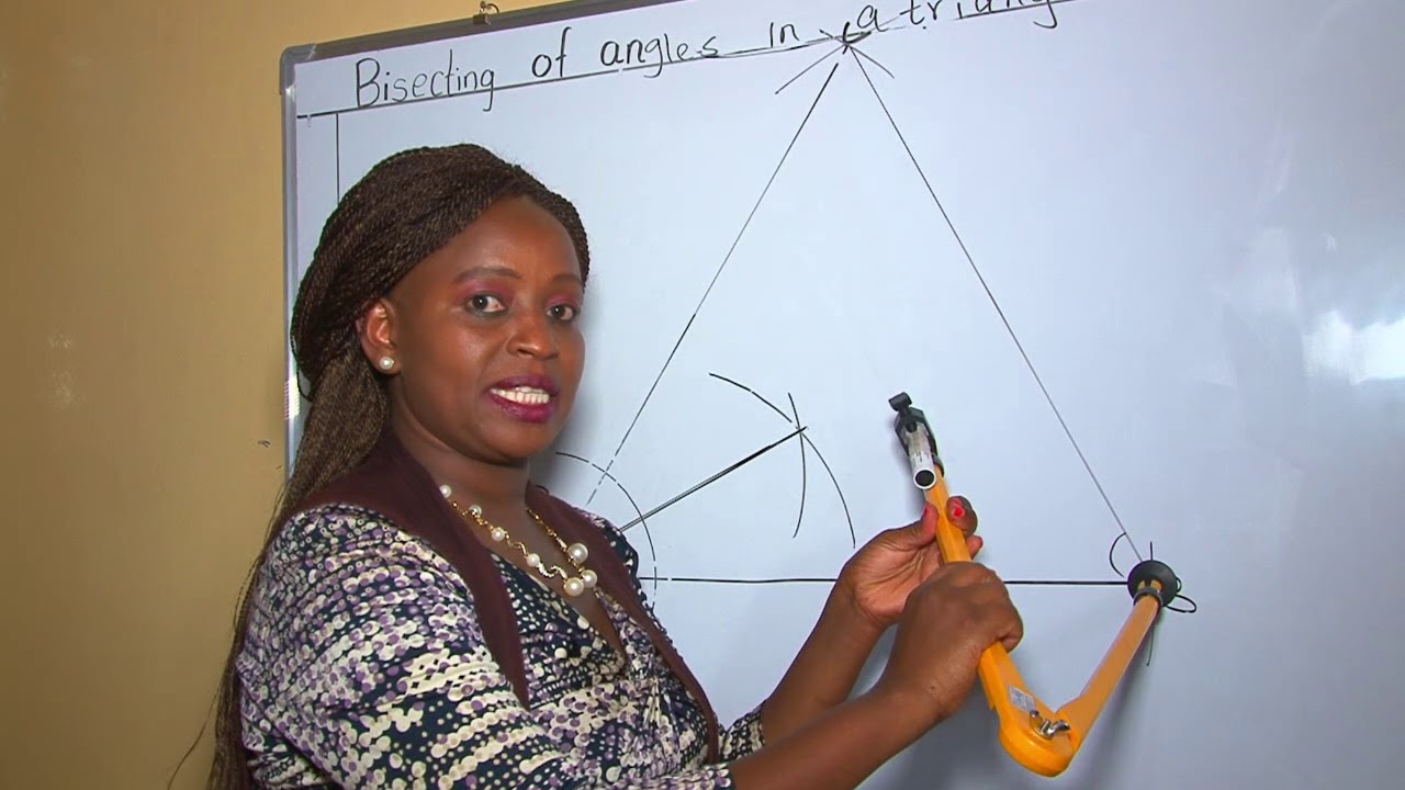 Bisecting angles of a triangle - for Grade 6 ,7 and 8 Mwalimu Miriam