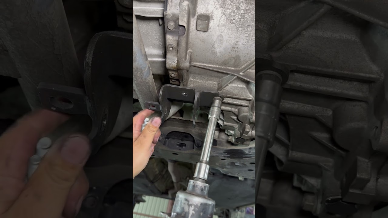 Removing Transmission Mount Bracket Made Easy! #automobile #engineblock #mechanic