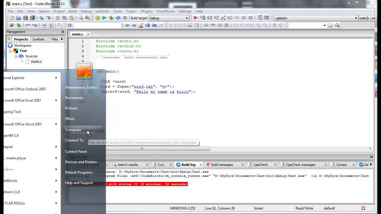 Advanced C Tutorial #1-Intro to CodeBlocks