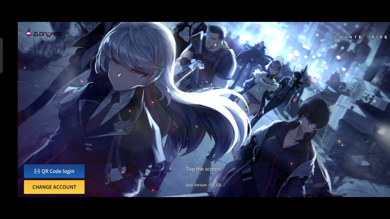 Counterside Log-in screen