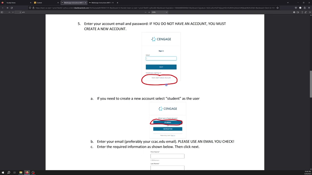 WebAssign Registration YouTube Tutorial