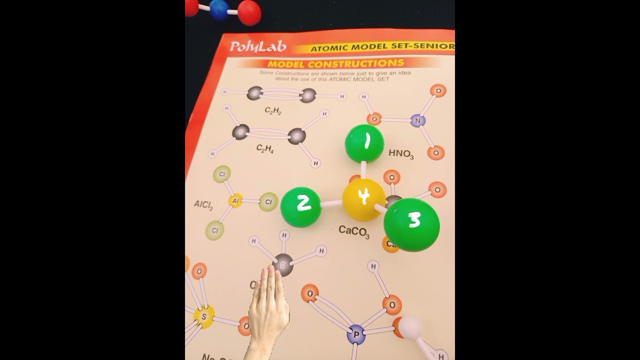 Molecule structure explained. Sensory science and DIY. Kids  activities and homeschooling.