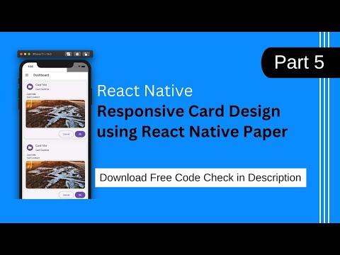 React Native Responsive Card Design using React Native Paper | How to use React Native paper