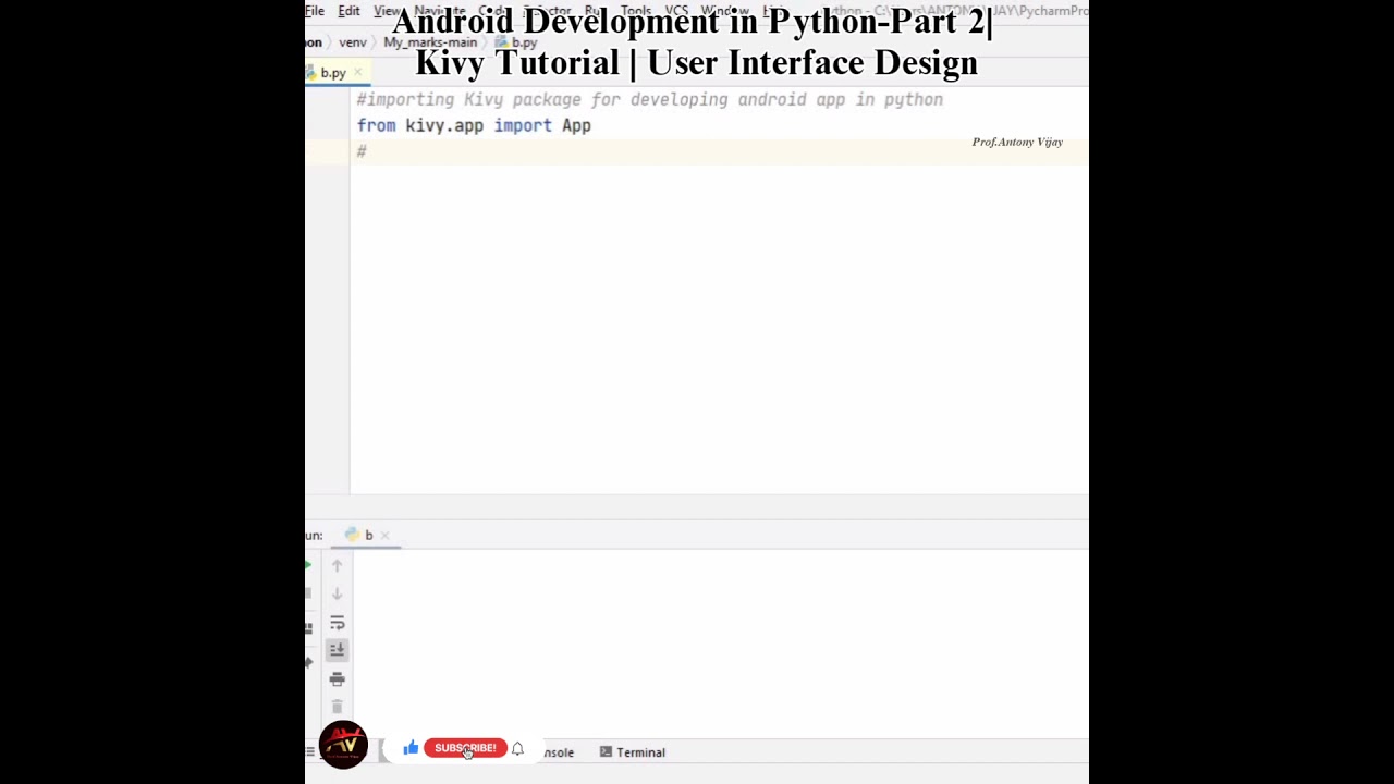 Android Development in Python-Part 2| Kivy Tutorial|User Interface Design|Prof.Antony Vijay #shorts