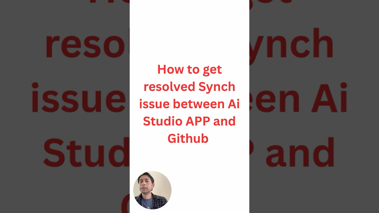 How to get resolved synch issue between Goods AI studio APP and Github