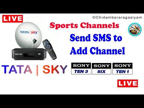 How to Add Sony Sports Channel tata sky add channel through SMS Live Cricket on Your TV