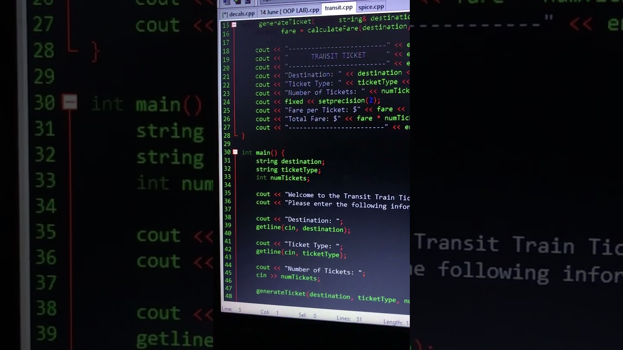 c++ program transit #cpp #coding #code #codemasters #coderstokyo #codinglife #codingninja #coders