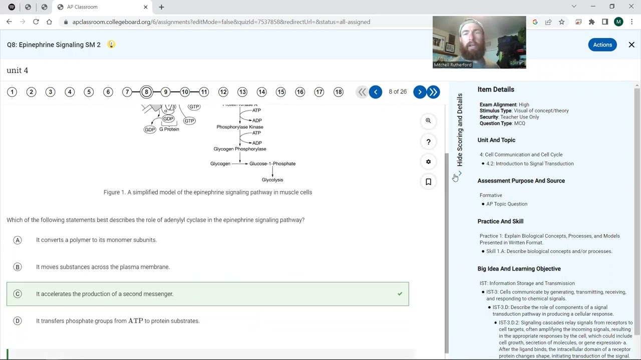 APbio APCollegeBoard MultipleChoiceQuestions unit4