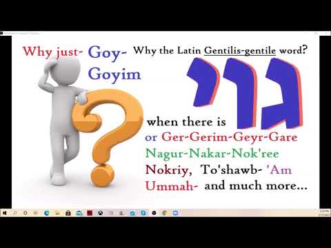Why Gentile instead of Goy or the other Hebrew words?