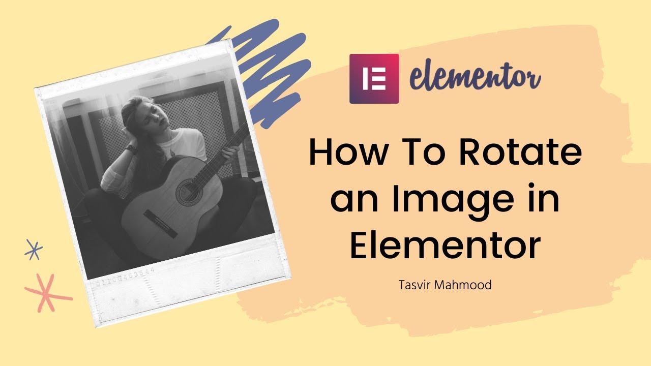 How to rotate an image in Elementor Pro WordPress