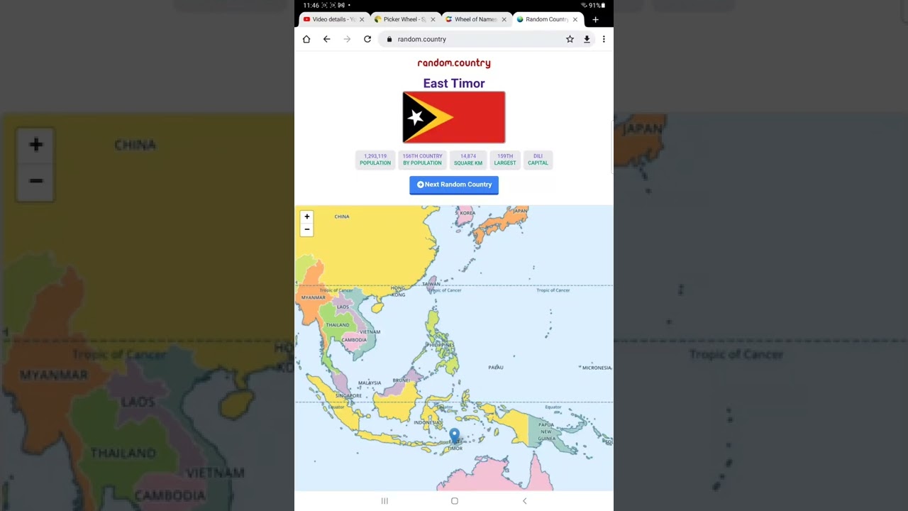 country of the day restart #4 Timor leste or east Timor 🇹🇱 #shorts