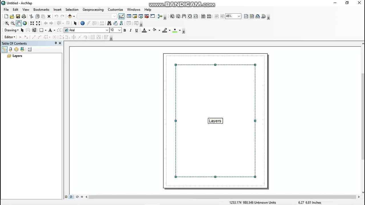 How to change layout in Arc GIS.