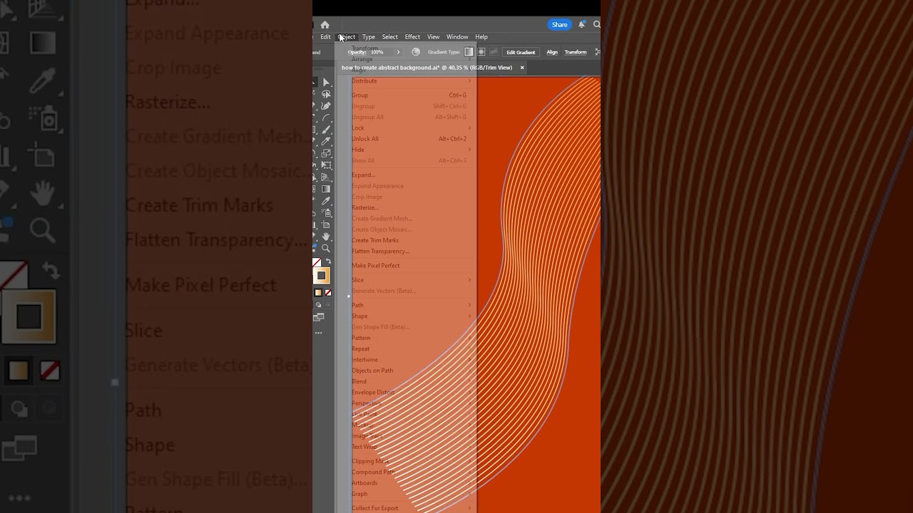 How to create abstract background - Illustrator 2025 Tutorials