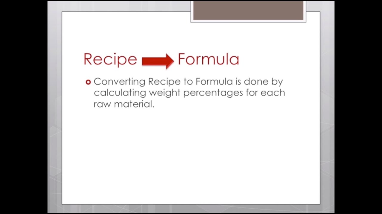 Mastering Recipe Formulation: A Step-by-Step Guide to Converting ...