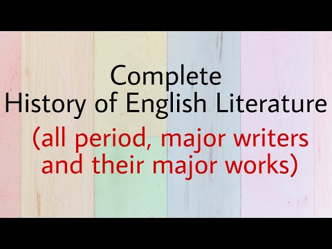 History of English Literature.Literary period,features of the age,major writers n their major works.