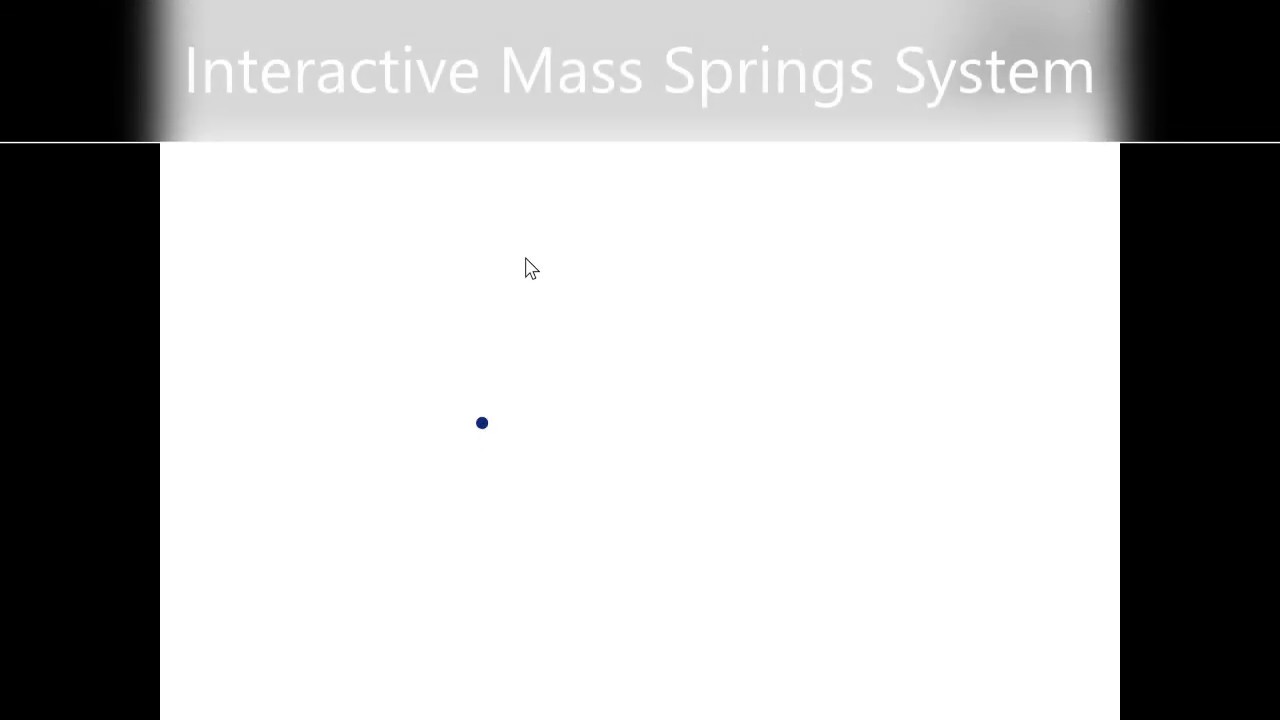 Interactive Mass Springs System Simulation coded in Processing
