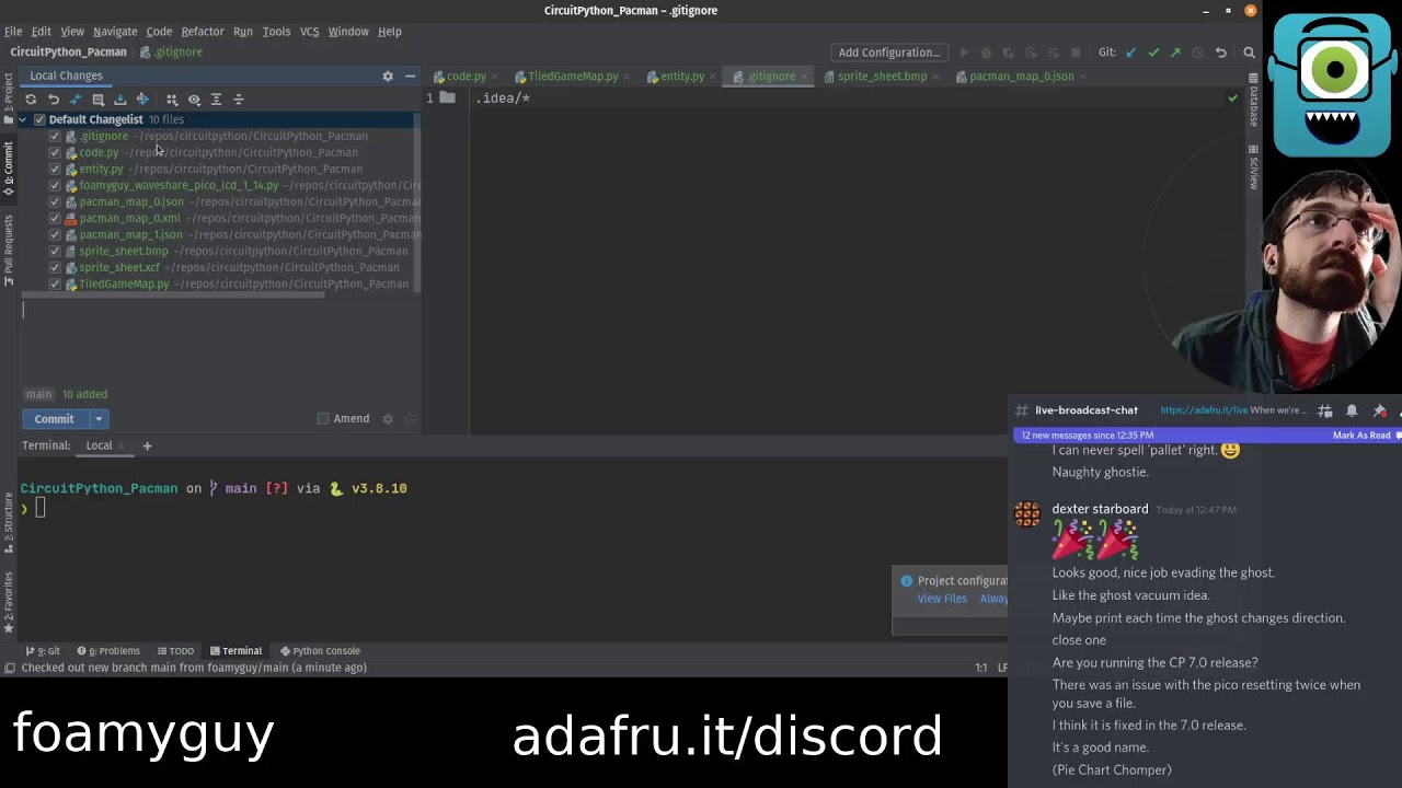 CircuitPython Pacman Game