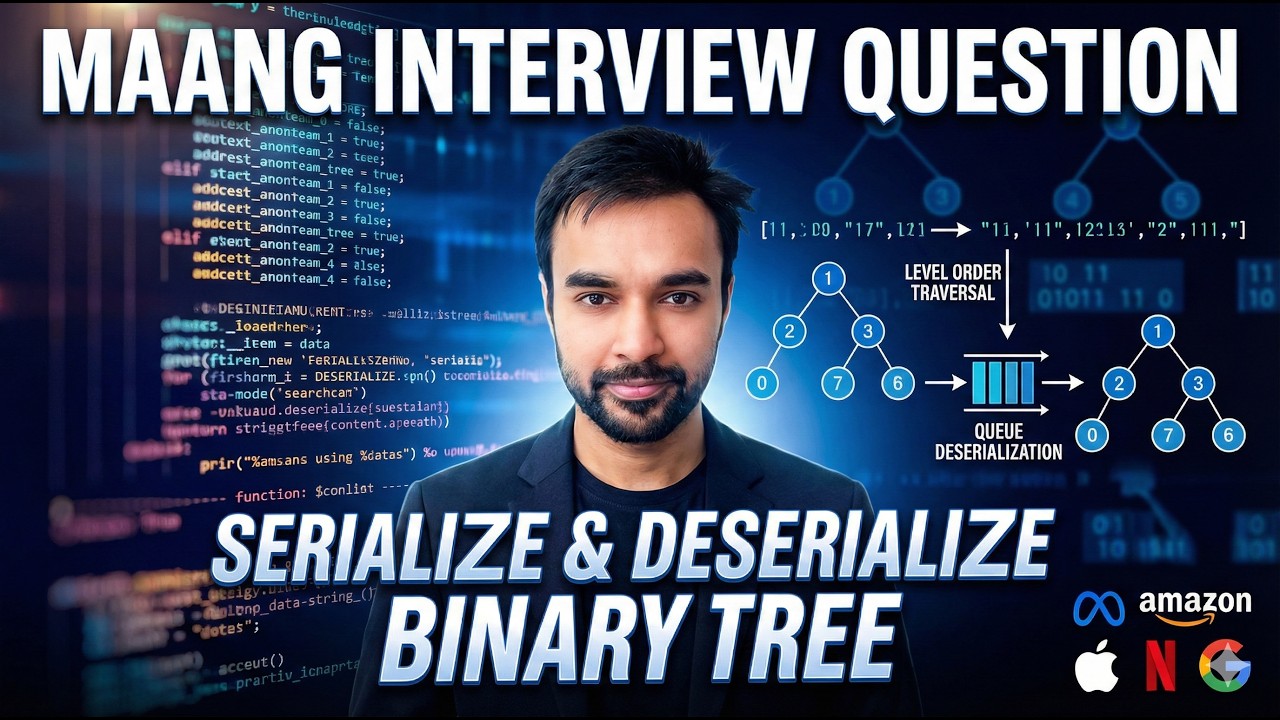 Serialize and Deserialize a Binary Tree (LeetCode 297) | Interview Essential | Queues