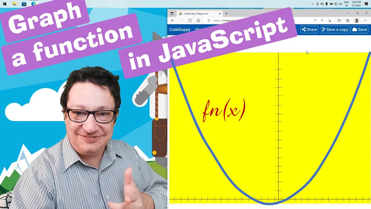 Graph a function in JavaScript | p5.js in codeguppy