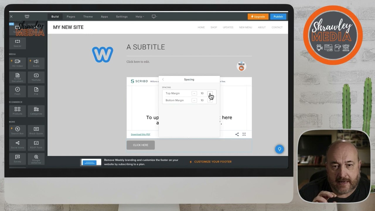 20. How to Add a document hosted on scribd onto your Weebly Website