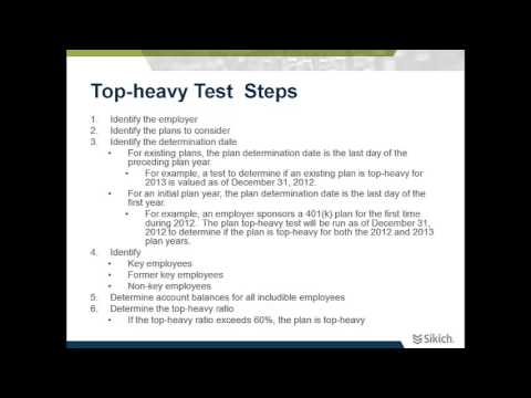 Nondiscrimination Test Reports | Top Heavy | Sikich LLP