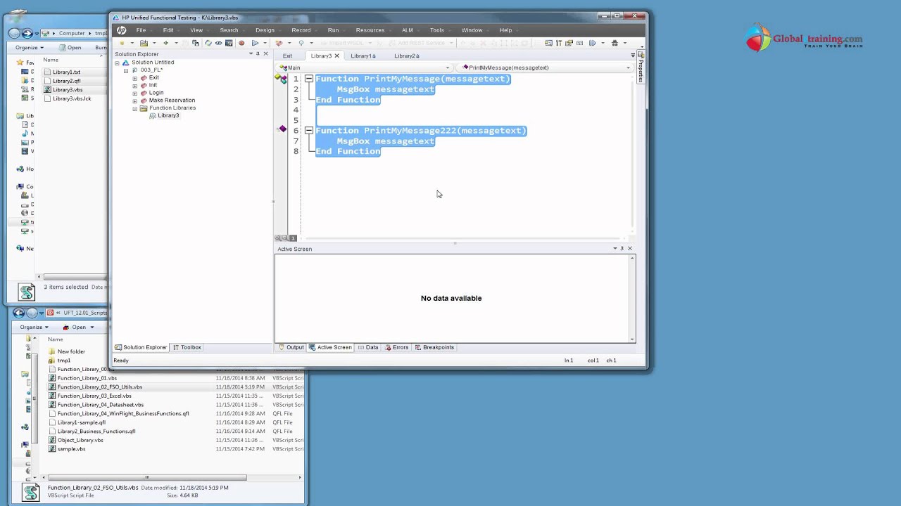 UFT | QTP | Using Function Libraries - Part 1