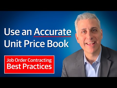 JOC Best Practices: Use an Accurate Unit Price Book