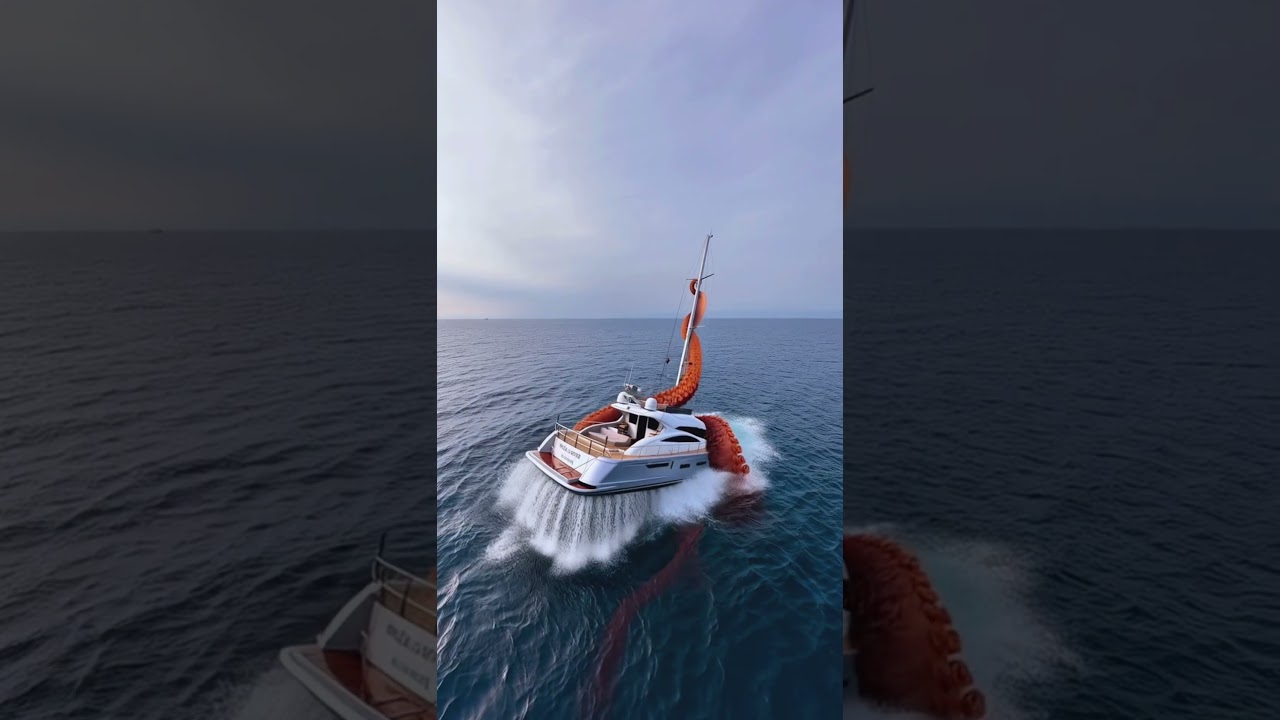 This massive octopus wrapped its tentacles around the entire yacht and dragged it underwater!