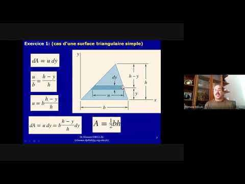 Exercice 1, Caractéristiques géométriques (moment statique et C.G d'une surface triangulaire simple)