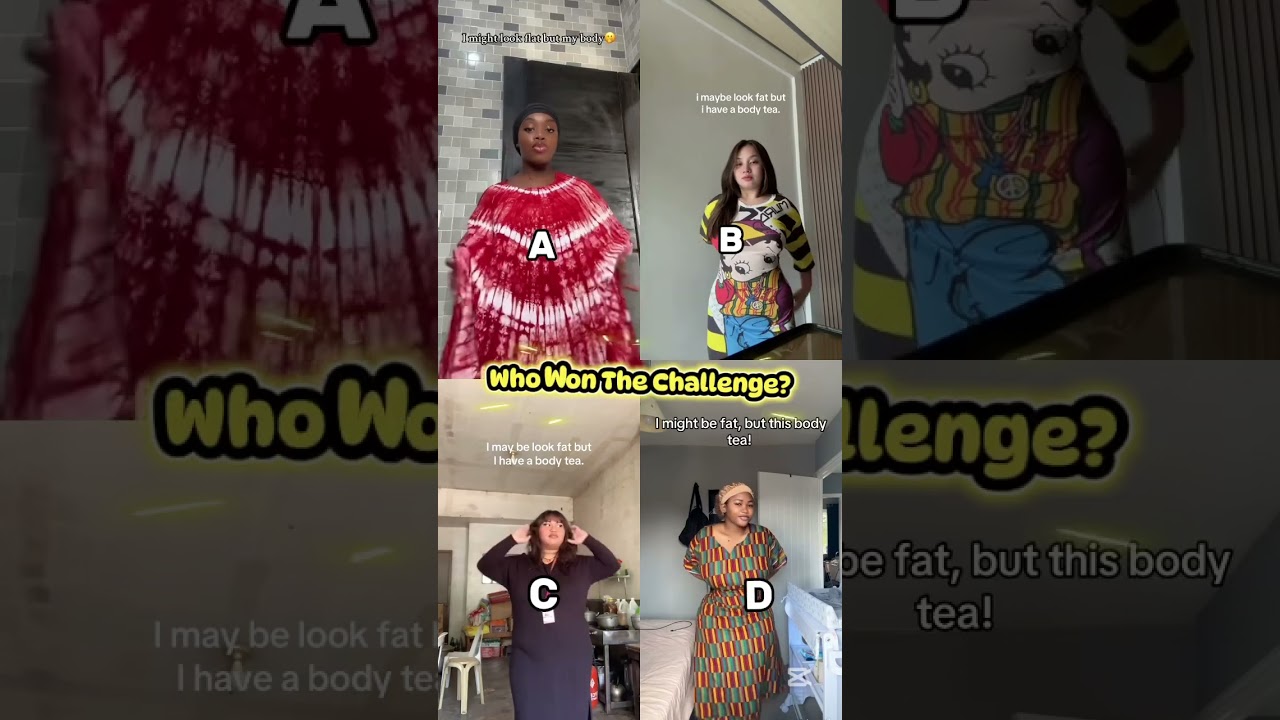 Who won the challenge? Body tea challenge #tiktokchallenge #bodytea