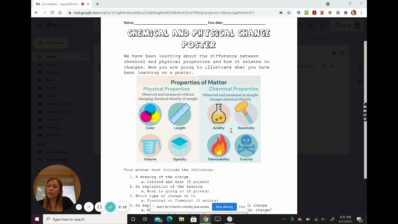 Chemical and Physical Changes Poster Explained