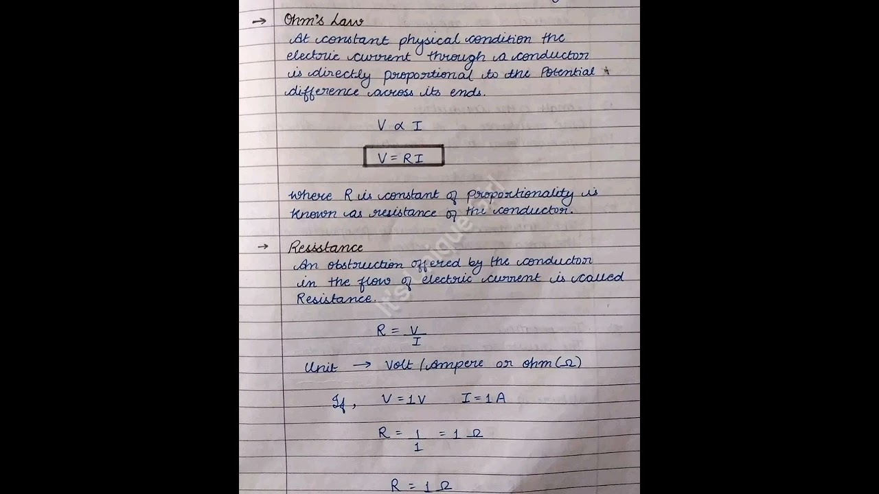 ✴️Physics Chapter 3 Current Electricity Class 12th Best Handwritten ✍️ Notes 📝